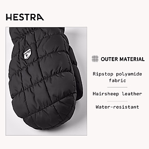 Hestra Moon Mitt - Heavily Insulated, Water-Resistant Mitten - Black - 7
