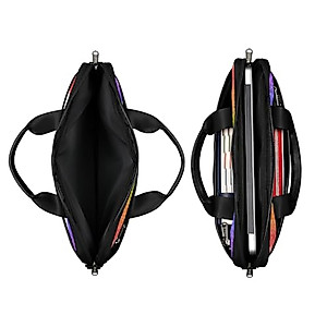 Rainbow Pattern Laptop Computer Bag Waterproof Shoulder Messenger Bag 13-15 inch Durable Laptop Tote Bag with Shoulder Strap Handle Lightweight Crossbody Briefcase