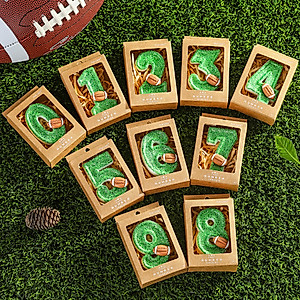 PHD CAKE 2.76 Inch Number 1 Football Birthday Candles, Football Themed Number Candles, Party Celebration