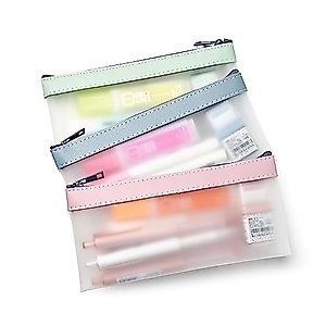 JUTOROSY 3 Pack Pencil Case Zipper Pencil Pouch, Multifunctional Clear Pen Bag Organizer Stationery Storage Bag for Office Supplies Cosmetics Makeup Travel Accessories