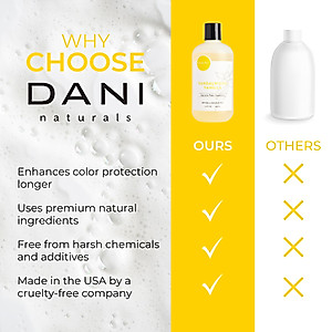 DANI Natural Moisturizing Shampoo Naturals - Warm Sandalwood Vanilla Essential Oil - Organic Aloe Vera & Coconut Cleansers - Sulfate, Phthalate & Paraben Free - Vegan & Cruelty Free - 12 Ounces