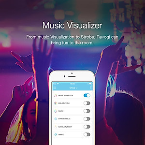 Revogi Smart Color LED Bulb LTB211 RGBW Dimmable Bluetooth 4.0 Low Energy Wireless Lightbulb, Android 4.3+ iOS 6+, E26, 8 Watt (60 Watt Replacement), Energy Class A+ Light, Schedule, Anti-Burglar Mode