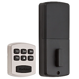 Kwikset 99050-003 Model 905 Value Lock Keyless Entry Electronic Keypad Deadbolt Door Lock for Garage or Side Door, Satin Nickel