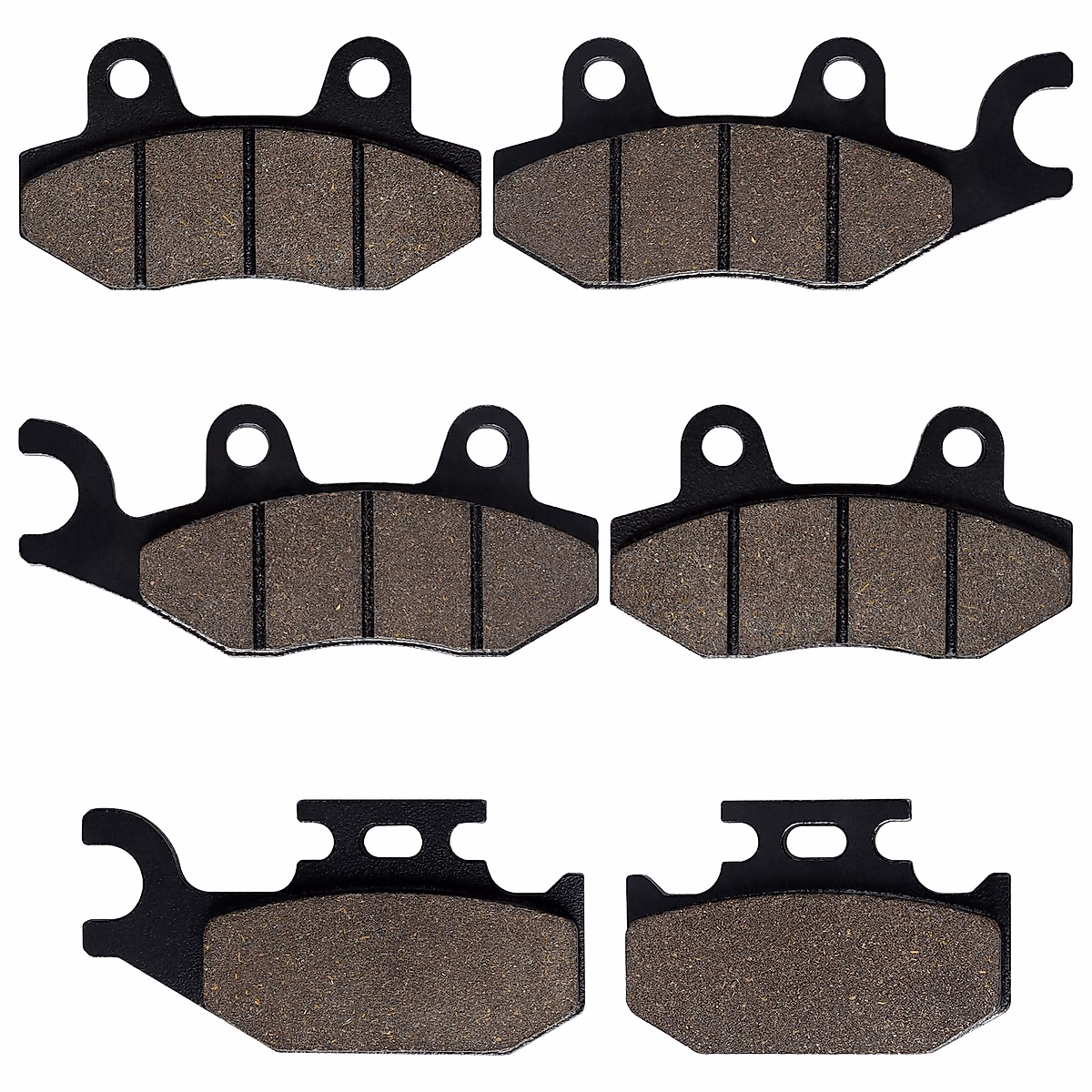 LOCOPOW Brake Pads Rhino 660 700 Front and Rear Compatible with Yamaha Rhino 660 YXR660 4x4 2004-2007 / Raptor 700 700R YFM700 2006-2012 / Rhino 450 YXR450 4x4 2006-2009