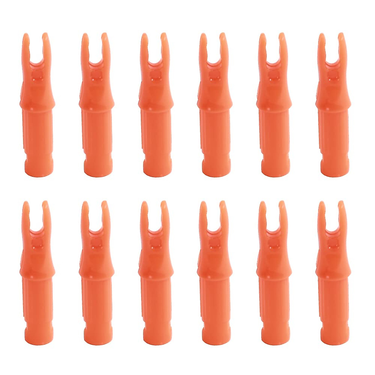 SOPOGER 50 Packs Archery Arrows Nocks - Arrow Inserts for Carbon Arrows .244/6.20mm Plastic Arrow Nocks for DIY Hunting Shooting (Orange)