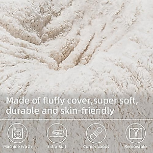 HABUTWAY 3 in 1 Bean Bag Chair, Memory Foam Bean Bag Chair, Convertible Bean Bag Chair with Machine Washable Cover, Giant Bean Bag Chairs for Adult