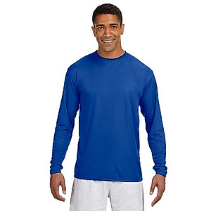 A4 Long Sleeve Cooling Performance Crew Shirt (N3165) Royal Blue, XL