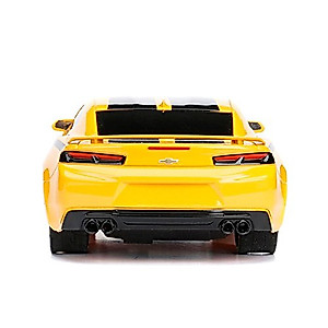 Jada 98728 Toys Hyperchargers 1: 16 Big Time Muscle R/C '16 Chevy Camaro Ss Vehicle, 1/16 Scale, Yellow With Black Stripes