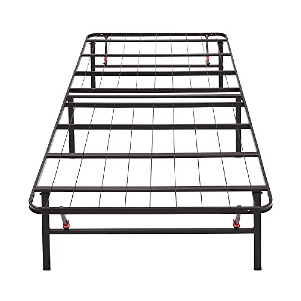 Amazon Basics Foldable Metal Platform Bed Frame with Tool Free Setup, 14 Inches High, Twin, Black