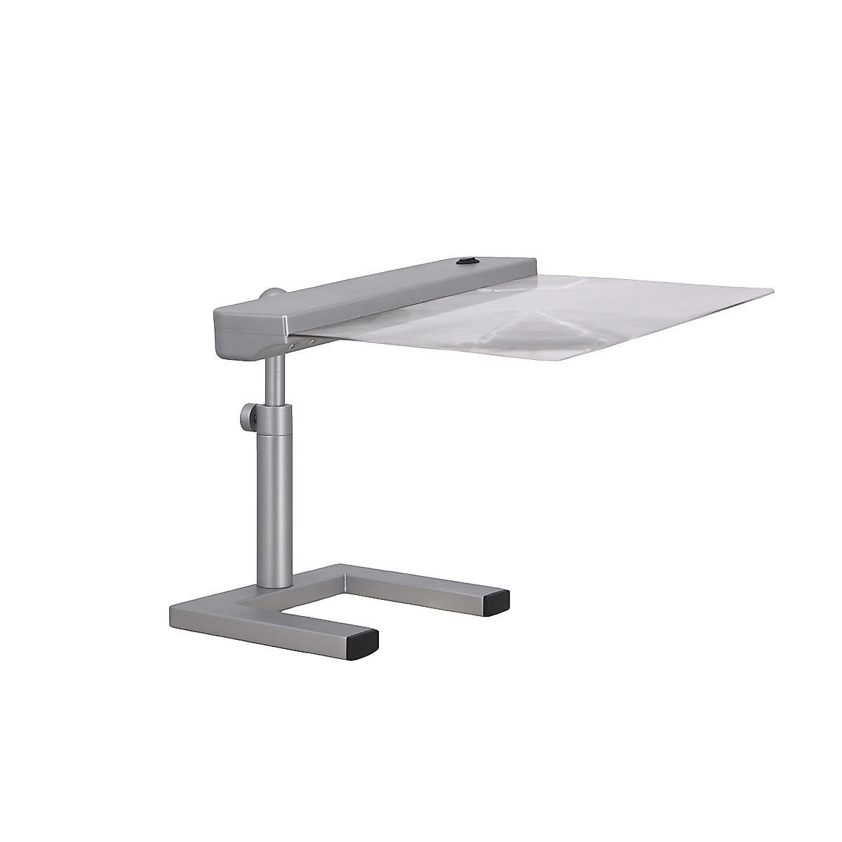 daylight24 Table Top Full Page Magnifier LED Desk Lamp, Silver - Ideal for Reading, Hobby and Crafting with LED Light Strip for Optimal Visibility, 10 inch (202055-05)