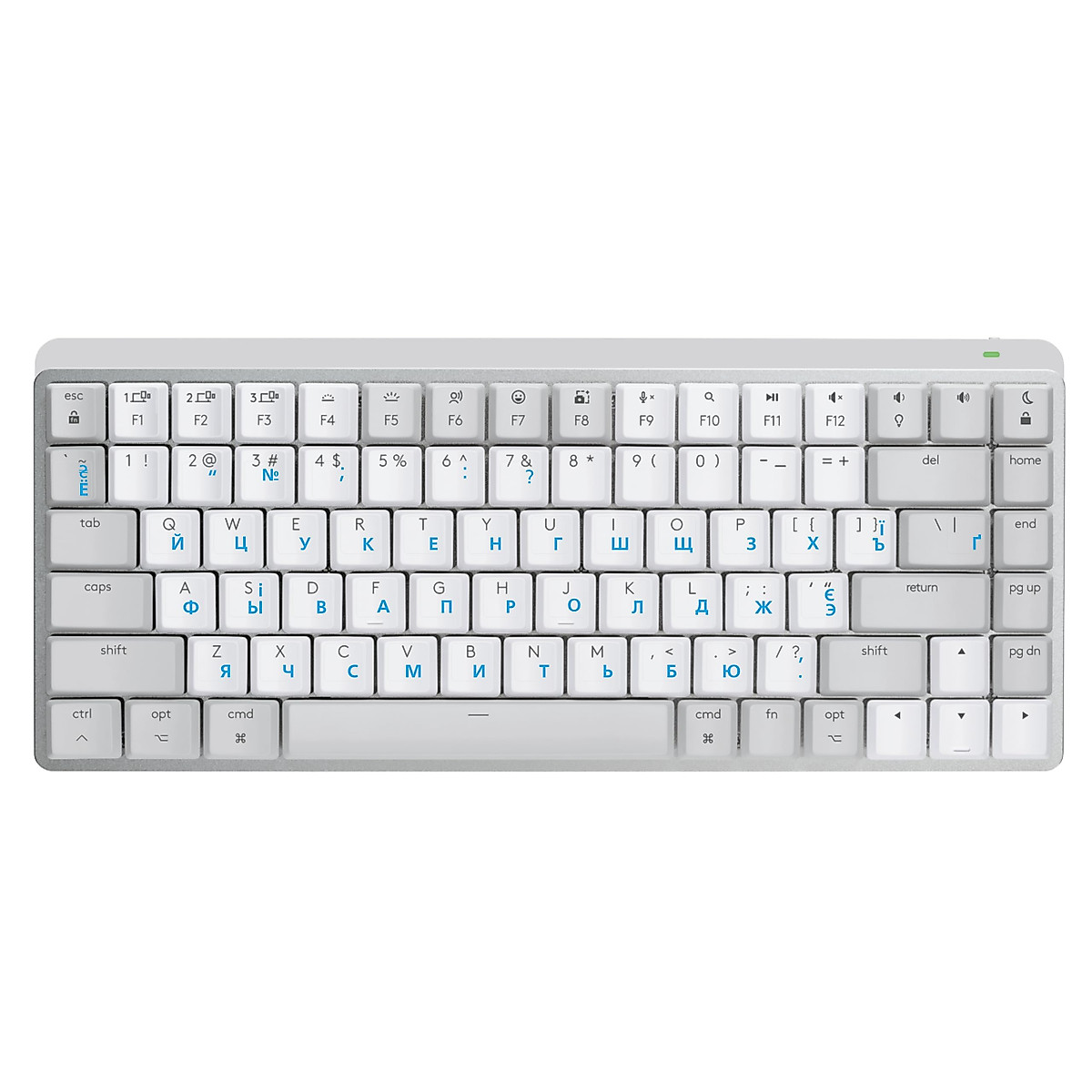 2 Pack Russian Blue Keyboard Stickers Cyrillic for Computer Blue Keyboard Letters on Clear Transparent Background