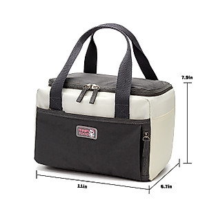 Awanhe Lunch Bag for women, Insulated Lunch Box, Lunch Container, Soft Cooler Cooling Tote Bag for Kids Adult Men, and Women, Durable, Water-Resistant Fabric with Zippered Pocket age：over 0 years old