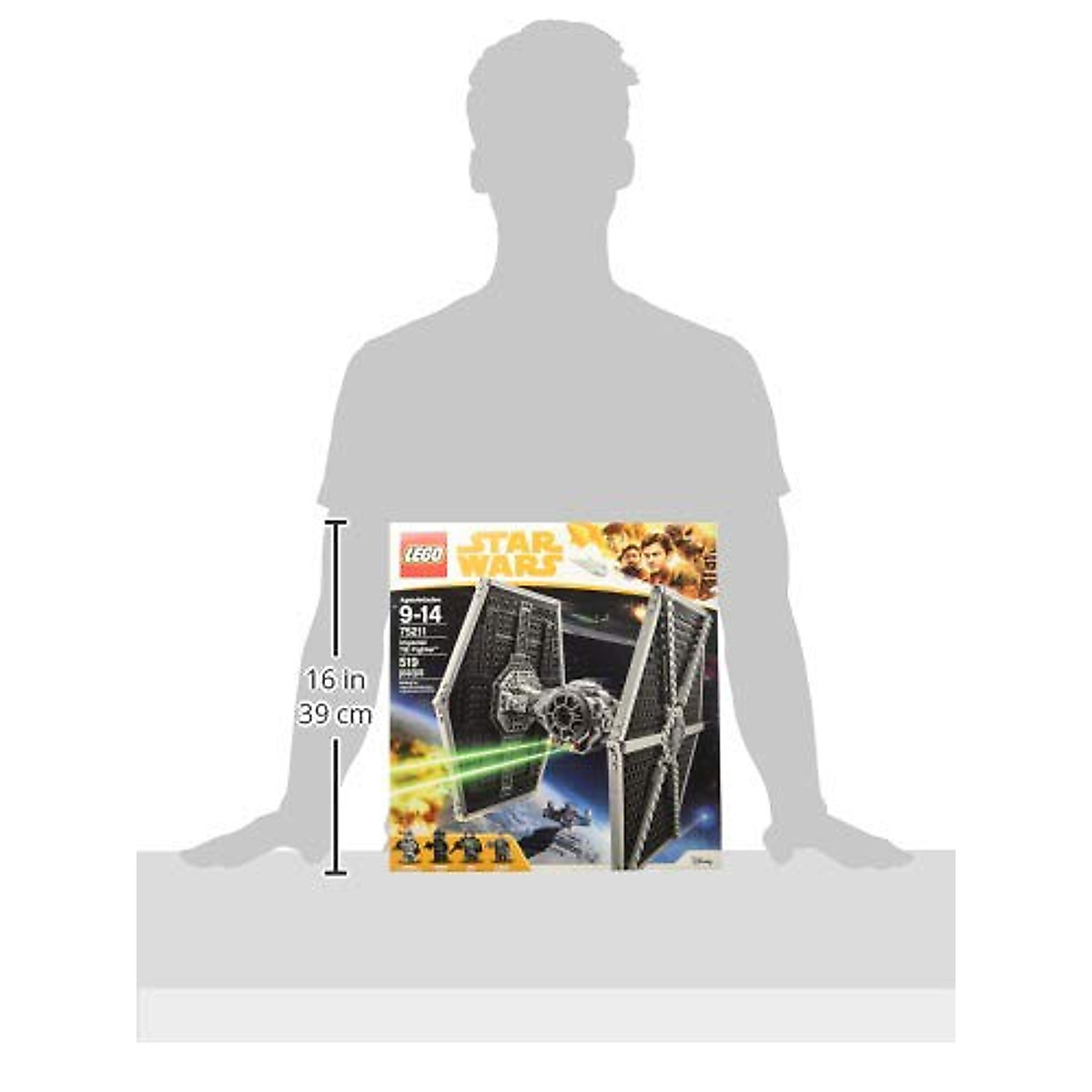 LEGO Star Wars Imperial TIE Fighter 75211 Building Kit (519 Pieces)