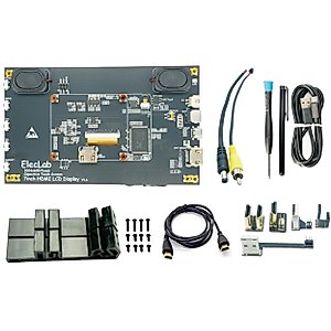 ElecLab 7 Inch 1024x600 IPS HDMI Touchscreen LCD Display Monitor Speaker Case for Raspbery Pi