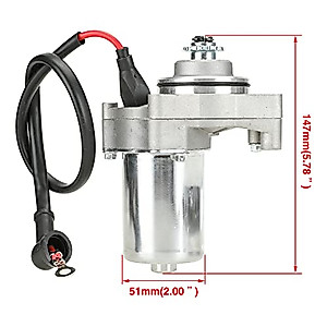 GREHUA 3 Bolt Starter with Line Motor Solenoid Relay Spark Plug for 50cc 70cc 90cc 110cc 125cc Taotao DB27 Coolster Apollo SSR Roketa Go Kart Cart ATV Dirt Pit Bike Dune Buggy Sandrail Quad 4 Wheelers