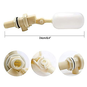 MACGOAL Stainless Steel Automatic Waterer Bowl with Float Valve, Drain Plug and Braided Hose, Water Trough for Livestock Dog Goat Pig Waterer