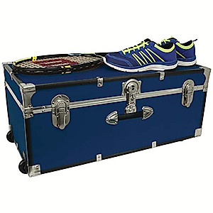 Seward Trunk 30-inch Footlocker Trunk with Wheels Blue