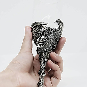 Champagne Wine Glasses Drinking Cup 3D Metal Dragon-Shaped Set Of 3 Fantasy World Middle Ages Very Unique And Personalized, The Best Father Christmas New Year Gift For Men