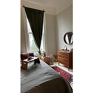 KEYAIIRA - Curtain rod holder leather curtain rod bracket holders leather loop strap for wall boho pole hanger wall blanket display farm house style