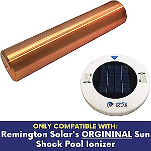 Remington Solar Copper Anode, 2 x Replacement, Sun Shock Solar Pool Ionizer, Save 80% on Chlorine Costs, Helps Reduce Chemical Irritations, Cleans & Clears Your Pool (2 Pack)