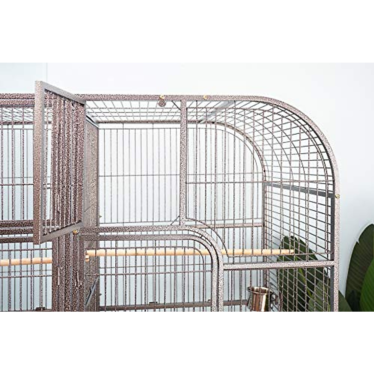 Double Cage with Center Divider for Bird Parrot Aviary W64xd32xh73