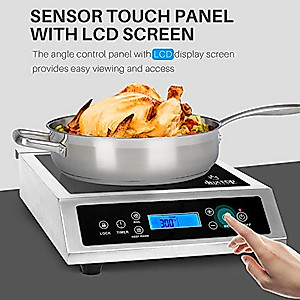 Duxtop Professional Portable Induction Cooktop, Commercial Range Countertop Burner, 1800 Watts Induction Burner with Sensor Touch and LCD Screen, P961LS/BT-C35-D