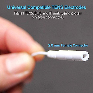 LotFancy TENS Unit Replacement Pads, 80Pcs 2" x 2" Adhesive Electrodes Pads for Muscle Stimulator Massager, Reusable Electrotherapy Pads