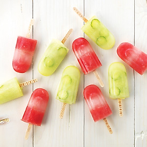 Sweet Creations 50 Count Pattern Wooden Popsicle Sticks, Chevron/Flowers/Polka Dots/Plaid, Brown