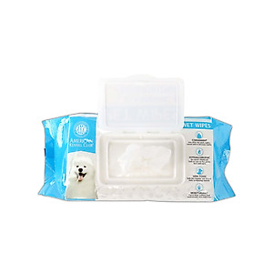 American Kennel Club AKC Dog Wipes for Cleansing & Deodorizing Great for Face, Ears, Paws, Body, & Butt - Fresh Scented - 100pk