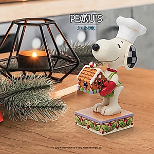 Enesco Jim Shore Peanuts Snoopy with Gingerbread House Figurine