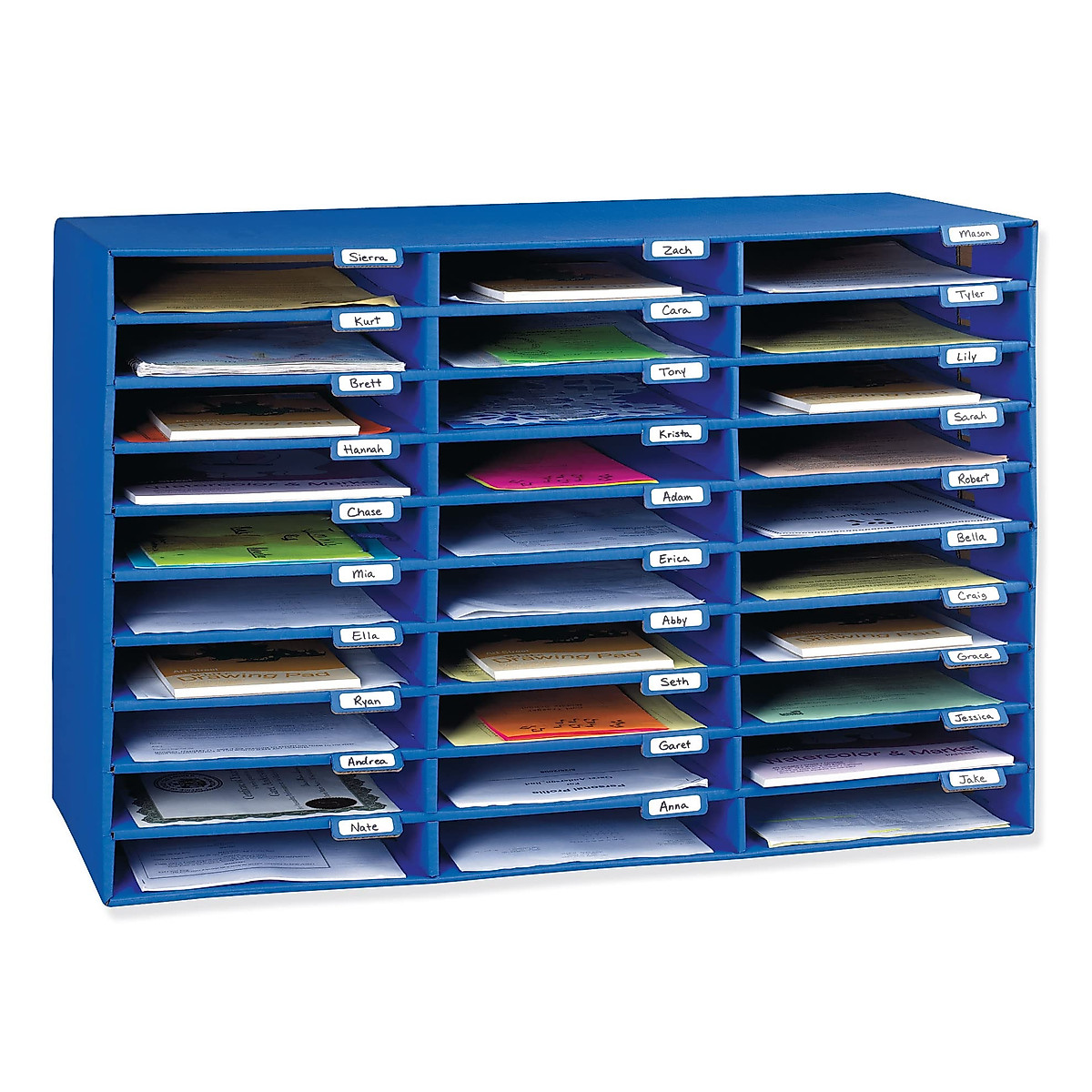 Pacon Classroom Keepers 30-Slot Mailbox, Blue (001318)