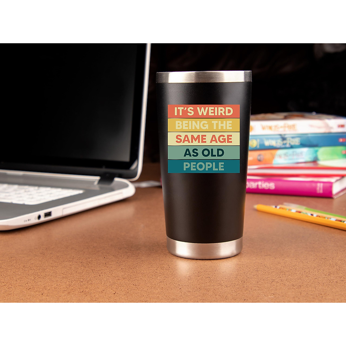 KLUBI Weird Being the Same Age as Old People Mug 20oz Guy Birthday Gifts for Men Unique Dad Gifts for Birthday Gifts for 60 Year Old Man Birthday Gift Ideas Unique 40th Birthday Gifts for Men Gag