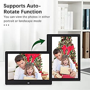 CalmGeek 10.1 Inch Digital Photo Frame Desktop Electronic Album 1280 * 800 IPS Screen Supports Photo/Video/Music/Clock/Calendar Function with Backside Stand Remote Control