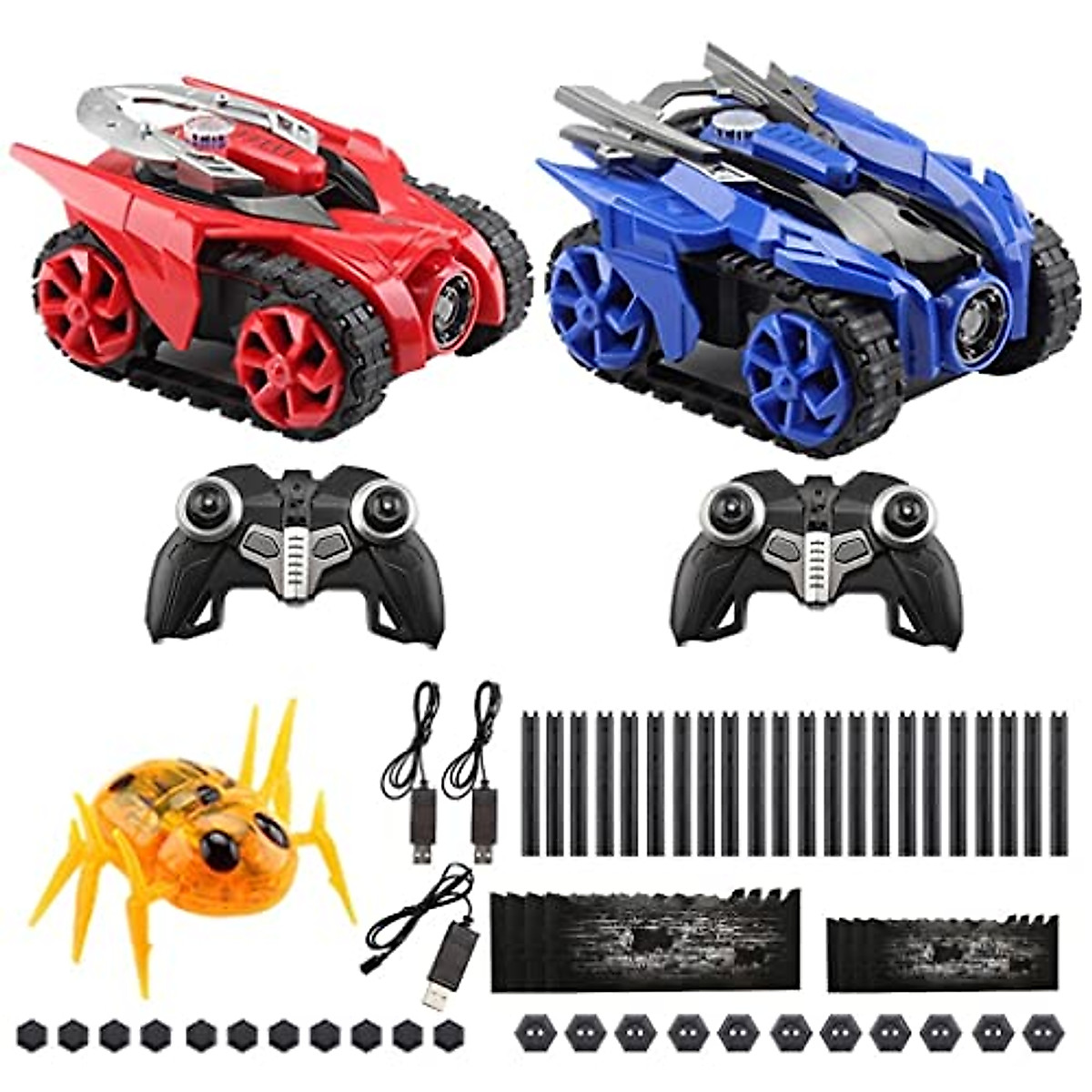 2.4g Infrared Double Entertainment Multi Player Rc Car with Crawling Toy A Sensory Interactive Gaming Blue Girls Plastic Storage