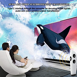 Jiali USB-C Converter Adapter Cable 15cm USB-C/Type-C 3.1 Male to HDMI Female Adapter Cable, for MacBook 12 inch/Chromebook Pixel 2015