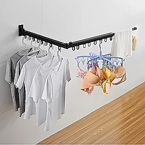 BONYCUST Foldable Drying Rack with 24 Clips for Drying Socks Lingerie Baby Clothes Drying Towels Rotatable Sock Drying Rack