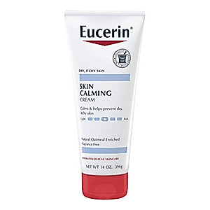 Eucerin Skin Calming Cream - Full Body Lotion for Dry, Itchy Skin, Natural Oatmeal Enriched - 14 oz. Tube