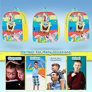 SpongeBob SquarePants Backpack for Kids, 11.6” x 9.25” x 3.14”