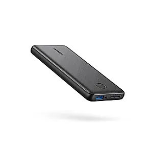 Anker Portable Charger, 313 Power Bank (PowerCore Slim 10K) 10000mAh Battery Pack with USB-C (Input Only) and High-Speed PowerIQ Charging Technology for iPhone, Samsung Galaxy, and More.