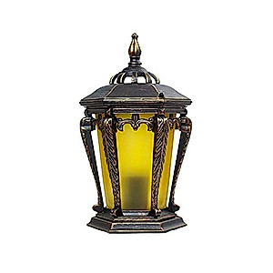 Lights Outdoor E27 Outdoor Door Pillar Lamp Garden Lawn Door Column Headlight Courtyard Garden Light Square Glass Post Lamp Street Landscape Pedestal Lantern Outdoor IP65 Rainproof Stigma Lamps Stadiu