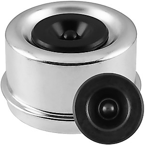 JADODE Trailer Bearing Dust Cap 2.44 in Trailer Axle Dust Cap with 8 Rubber Plugs Heavy Duty Grease Covers Bolt Metal Trailer Hub Dust Caps for Most 5200-6000lbs Trailer Dexter Trailer Camper RV