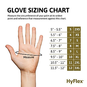 HyFlex 11-840 Ergonomic Abrasion-Resistant Nitrile Foam Industrial Gloves for Automotive, Fabrication, EMS, Utilities - Size 10, Black (144 Pairs)