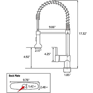 Ntipox Commercial Brushed Gold Kitchen Faucet with Pull Down Sprayer, High-Arc Single Handle Single Lever Spring Rv Kitchen Sink Faucet with Pull Out Sprayer, 3 Function Laundry Faucet, Matte Gold