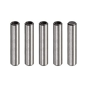 uxcell M5 Internal Thread Dowel Pin 5pcs 8x35mm Chamfering Flat Carbon Steel Cylindrical Pin Bed Bookshelf Metal Devices Industrial Pins