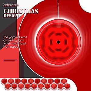 Woanger 48 Pcs LED Yoyo Light up Responsive Balls Bulk Novelty Plastic Rainbow Yoyo with Light for Girl Teens Adults Beginner Birthday Classroom Prizes Party Favors