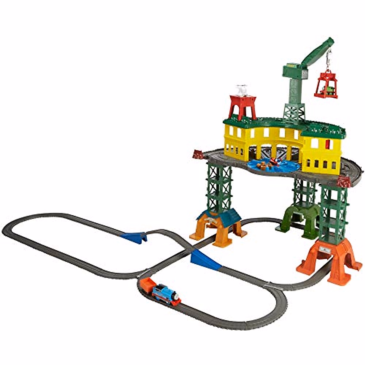 Thomas & Friends Toy Train Set, Super Station, Extra Large Race Track with Motorized Thomas, Diecast Percy & MINIS James for Ages 3+ Years