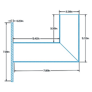 Wall Mount L Shape Bracket for Slip Fit Light LED Parking Lot Lights Shoebox Pole Lighting for Street Area Stadium (2 3/8inch-90 Degree Angle)