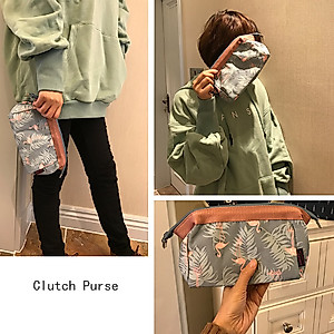 Makeup Bag/Travel Cosmetic Bags/Brush Pouch Toiletry Kit Fashion Women Jewelry Organizer with Zipper Flamingo Make-up Carry Case Pencil Holder Portable Cube Purse (Light Blue)