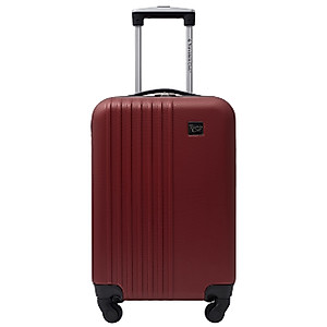 Travelers Club Cosmo Hardside Spinner Luggage, Rhubarb Red, Carry-On 20-Inch