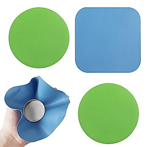 4Pcs Jar Opener Gripper Pads,Multi-Purpose Rubber Jar Grippers Non Slip Kitchen Coasters Jar Lid Grip Pad Bottle Opener, Bottle Lid Openers for Seniors Kids Women(Light Blue, Green)
